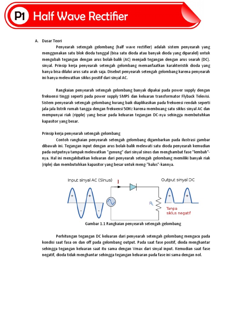 Penyearah Setengah Gelombang | PDF