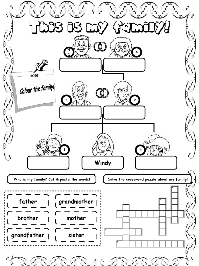 Family Crossword Puzzle Activity | PDF