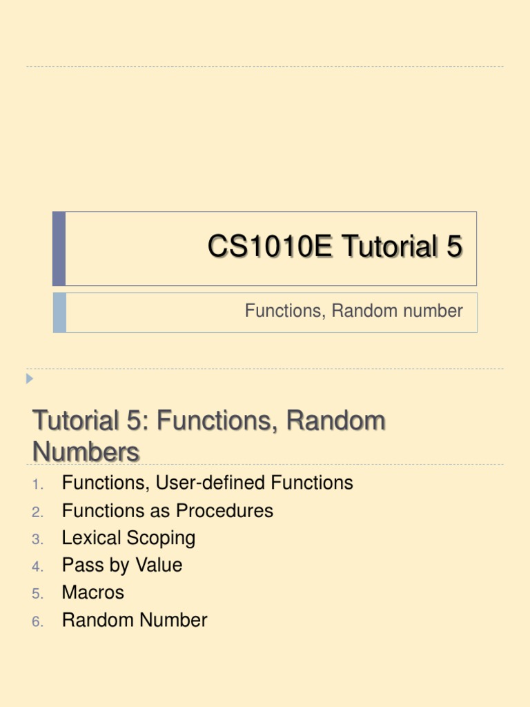 Tutorial 5 Pdf Parameter Computer Programming Subroutine