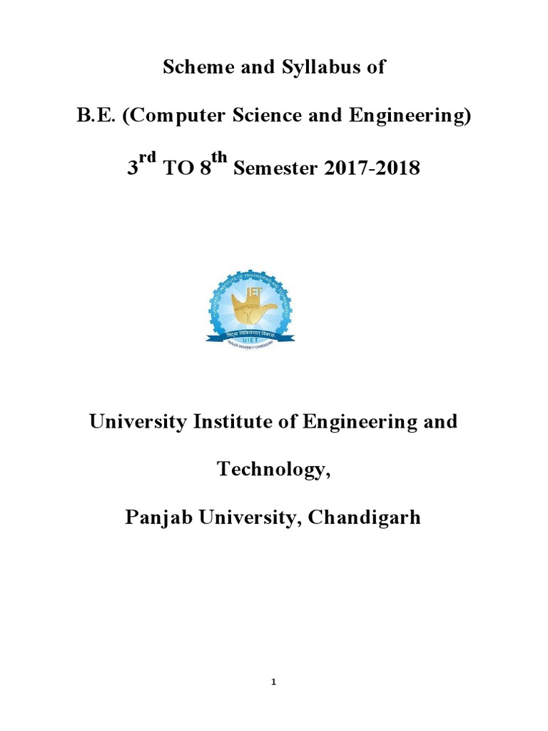 Scheme and Syllabus of B.E. (Computer Science and Engineering) 3 TO8 ...
