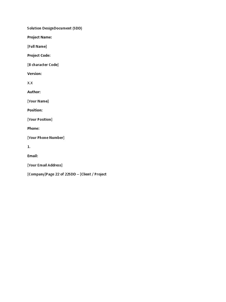 Solution Design Document - Sample | PDF