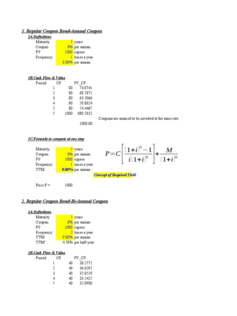 01_Bond Valuation Basics | Bonds (Finance) | Yield (Finance)