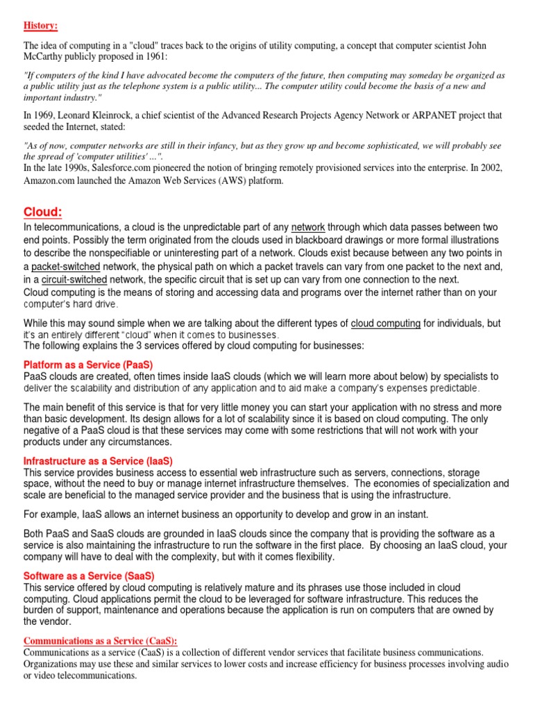 CC Notes | PDF | Instant Messaging | Cloud Computing