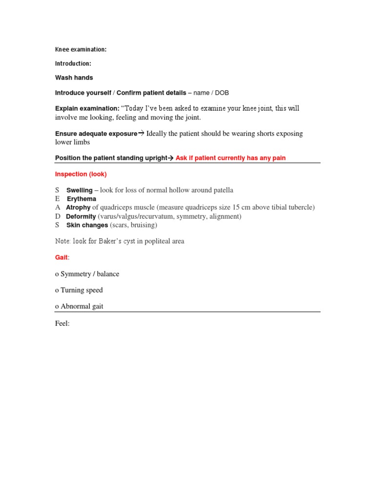 A Comprehensive Guide to Examining the Knee Through Observation ...