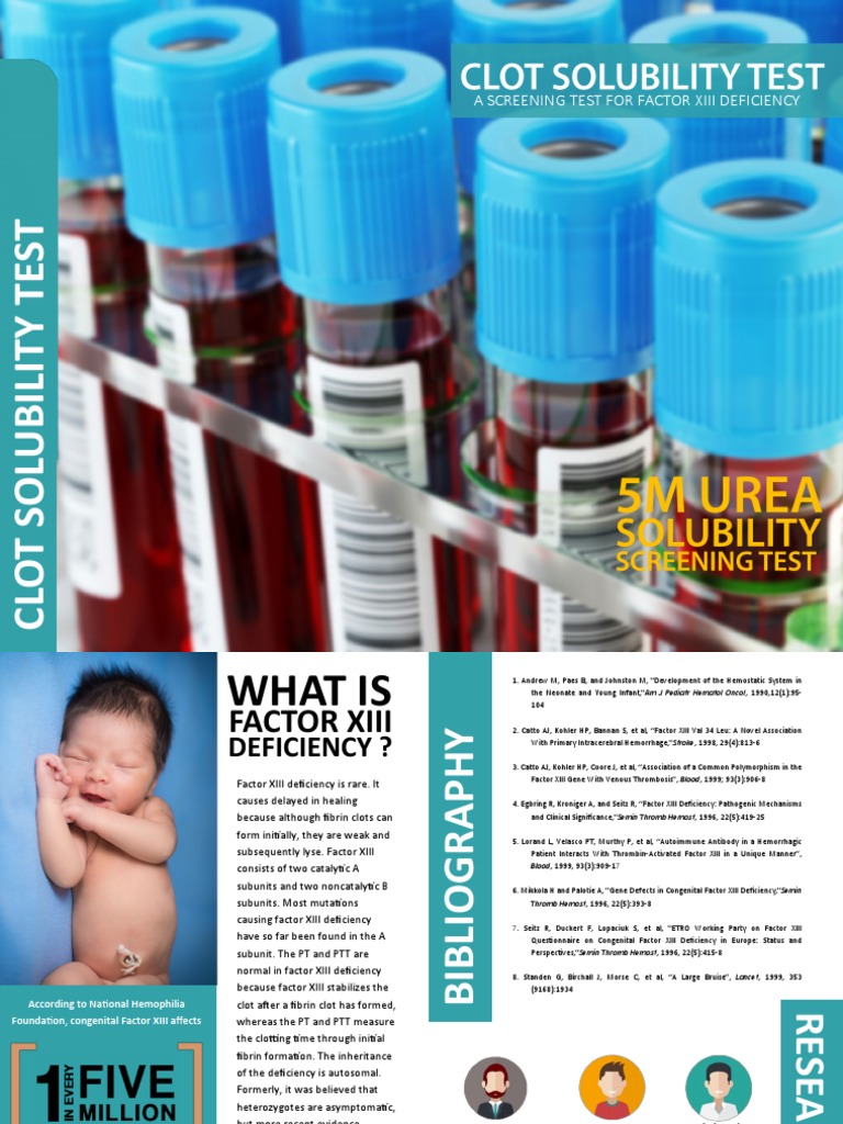 5M Urea Test - Factor XIII Deficiency | PDF | Coagulation | Blood
