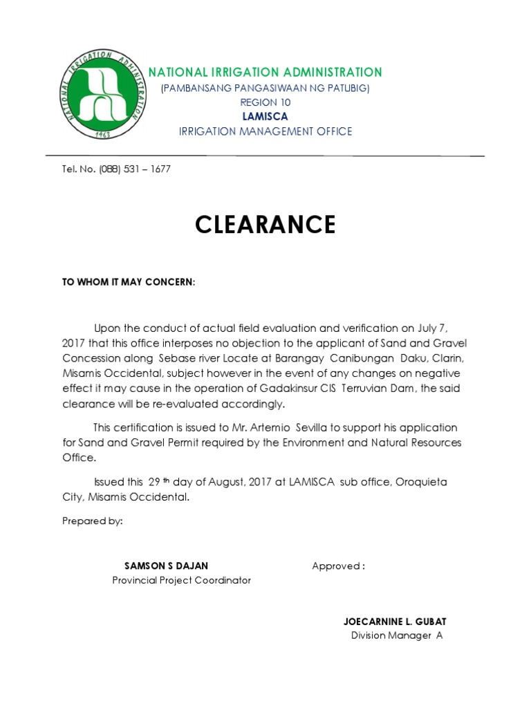 Draft Clearance | PDF