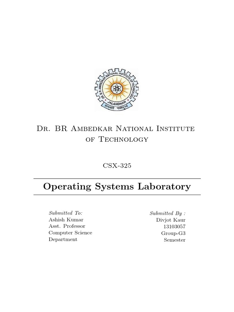 Operating Systems Laboratory | PDF | Computers