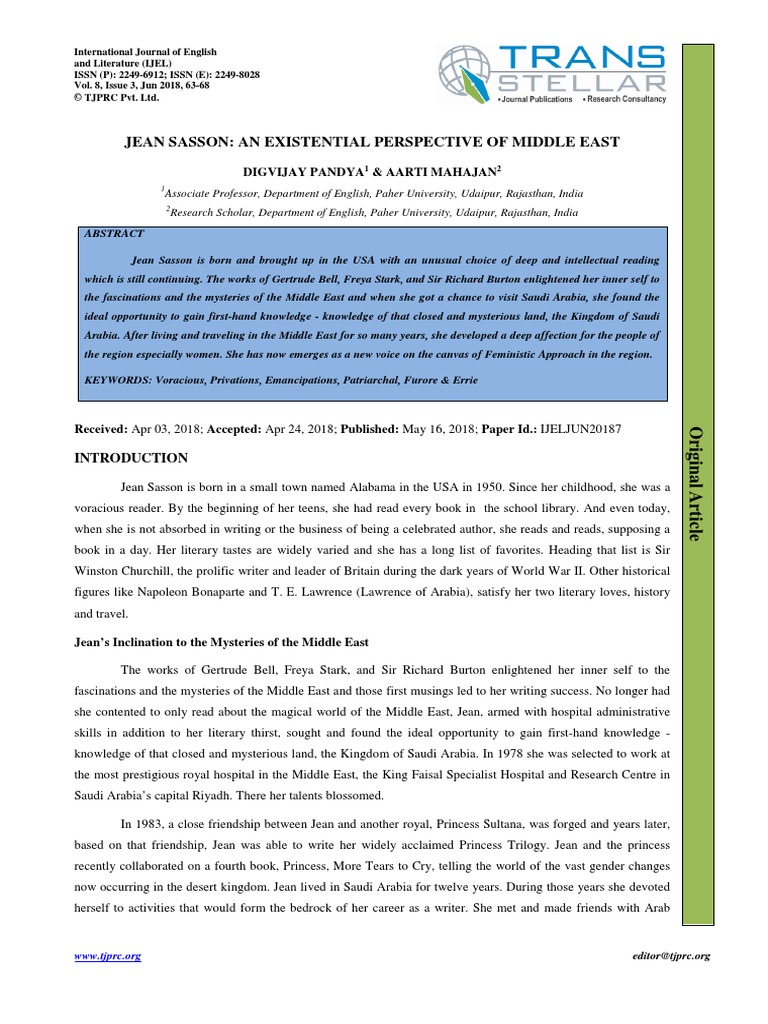 Jean Sasson: An Existential Perspective of Middle East | PDF | Kurds ...