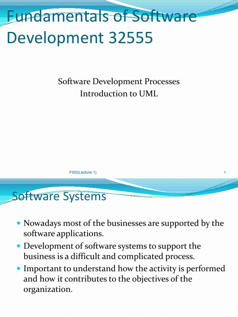 Lecture 1 Fundamentals of Software Development UTS | Download Free PDF ...