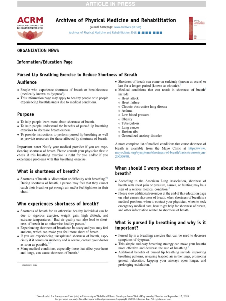 Archives of Physical Medicine and Rehabilitation: Audience | PDF ...