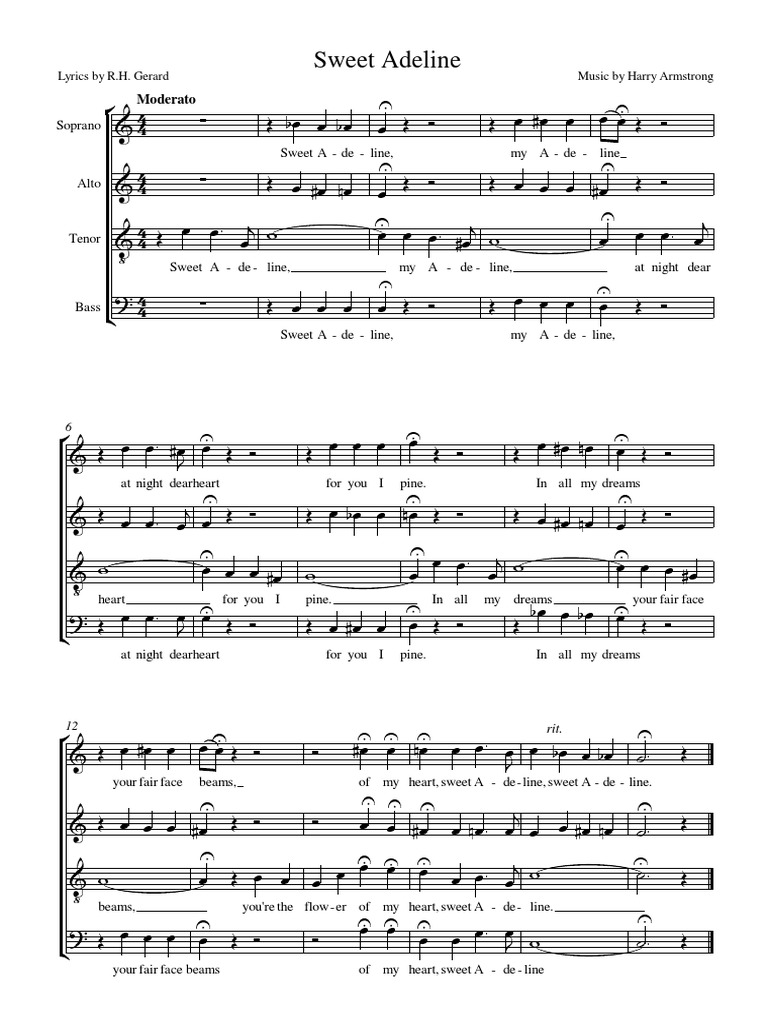 Sweet Adeline TTBB | PDF | Singing | Musical Techniques