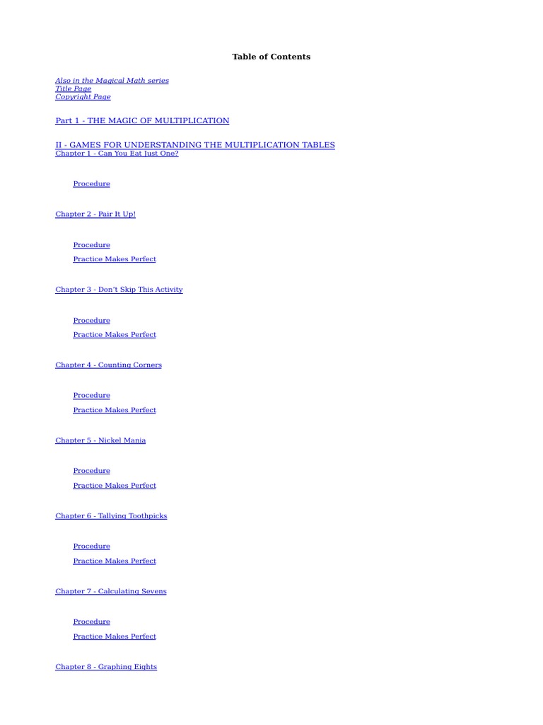 Marvelous Multiplication Games and Activities | PDF | Multiplication ...