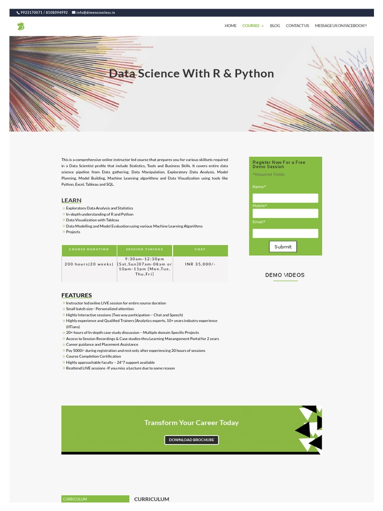 Data Science | PDF | R (Programming Language) | Machine Learning
