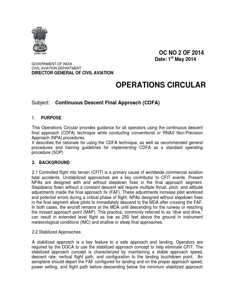 Operations Circular: OC NO 2 OF 2014 | PDF | Aerospace | Aerospace ...