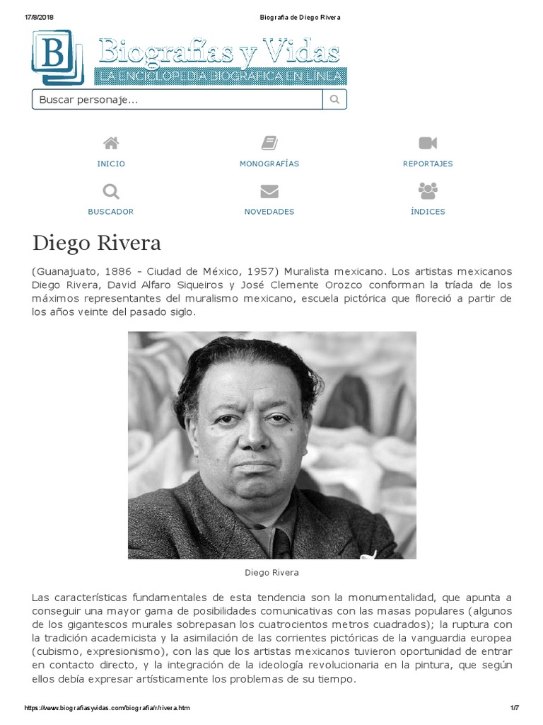 Biografía de Diego Rivera. | PDF | Ciudad de México | México