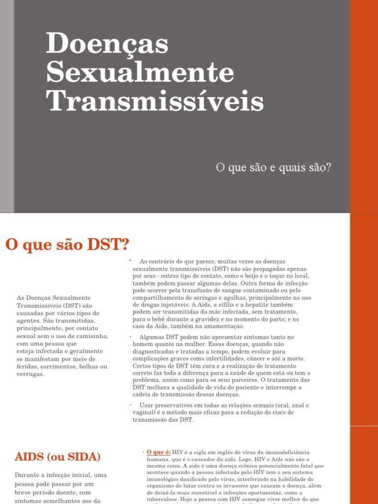 DST Slide | PDF | HIV/AIDS | Infecção sexualmente transmissível