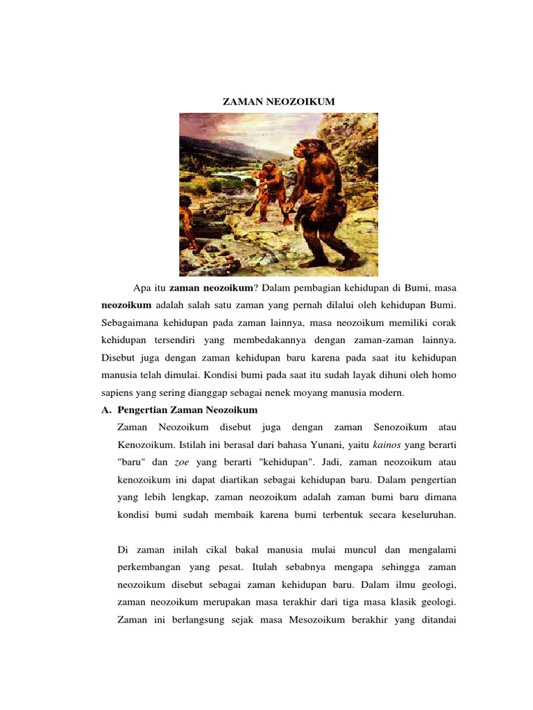 Zaman Neozoikum | PDF