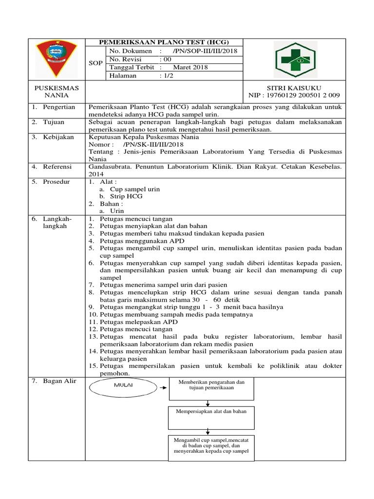 Ep 1.4 Sop Pemeriksaan Plano Test | PDF