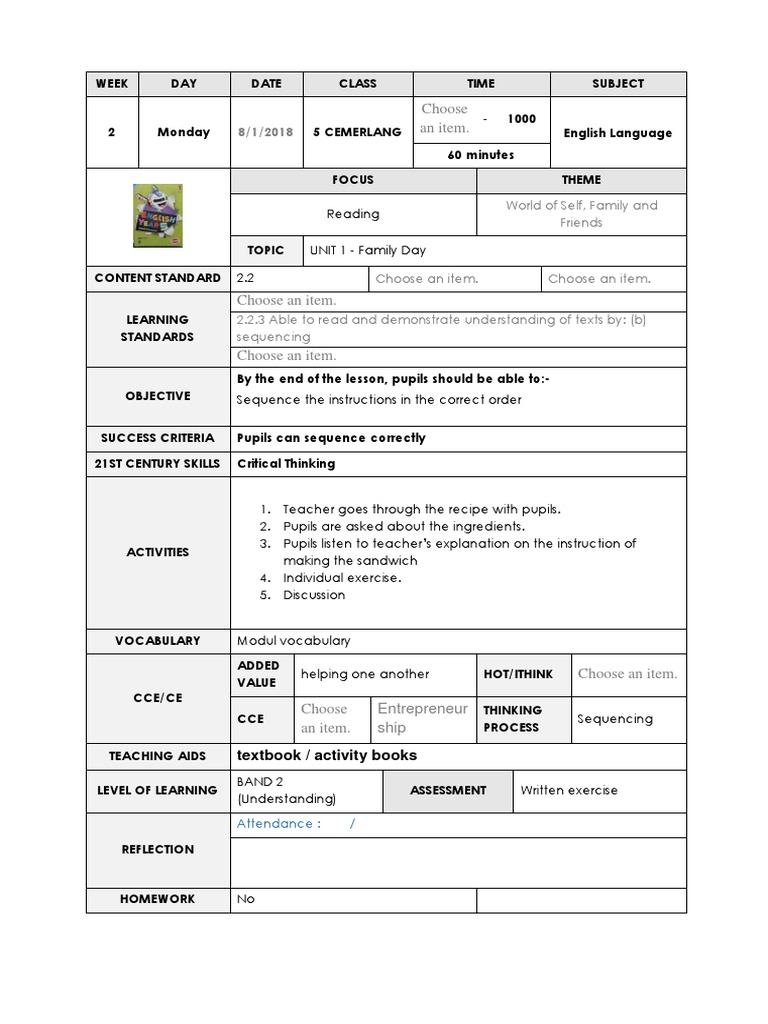 Template Year 5 2018 | PDF