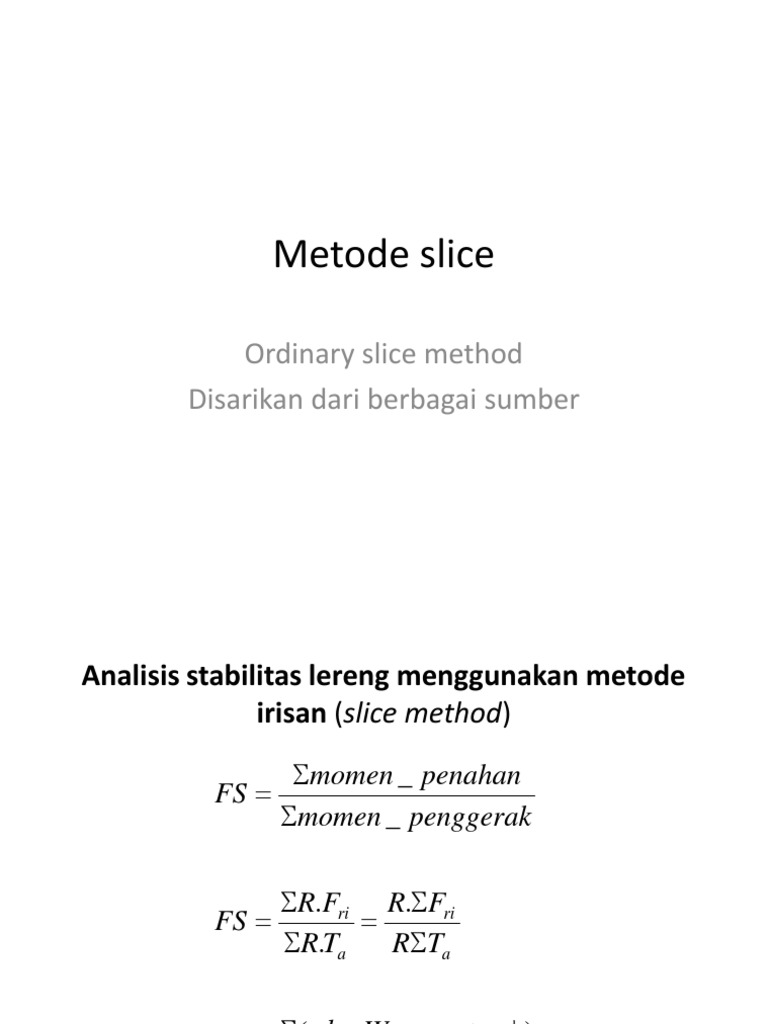 Analisis Slice Methods | PDF