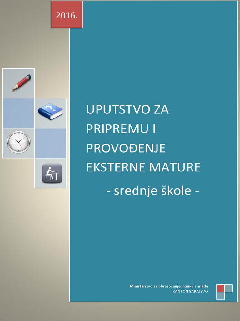 Uputstvo Za Pripremu I Provodjenje Eksterne Mature | PDF