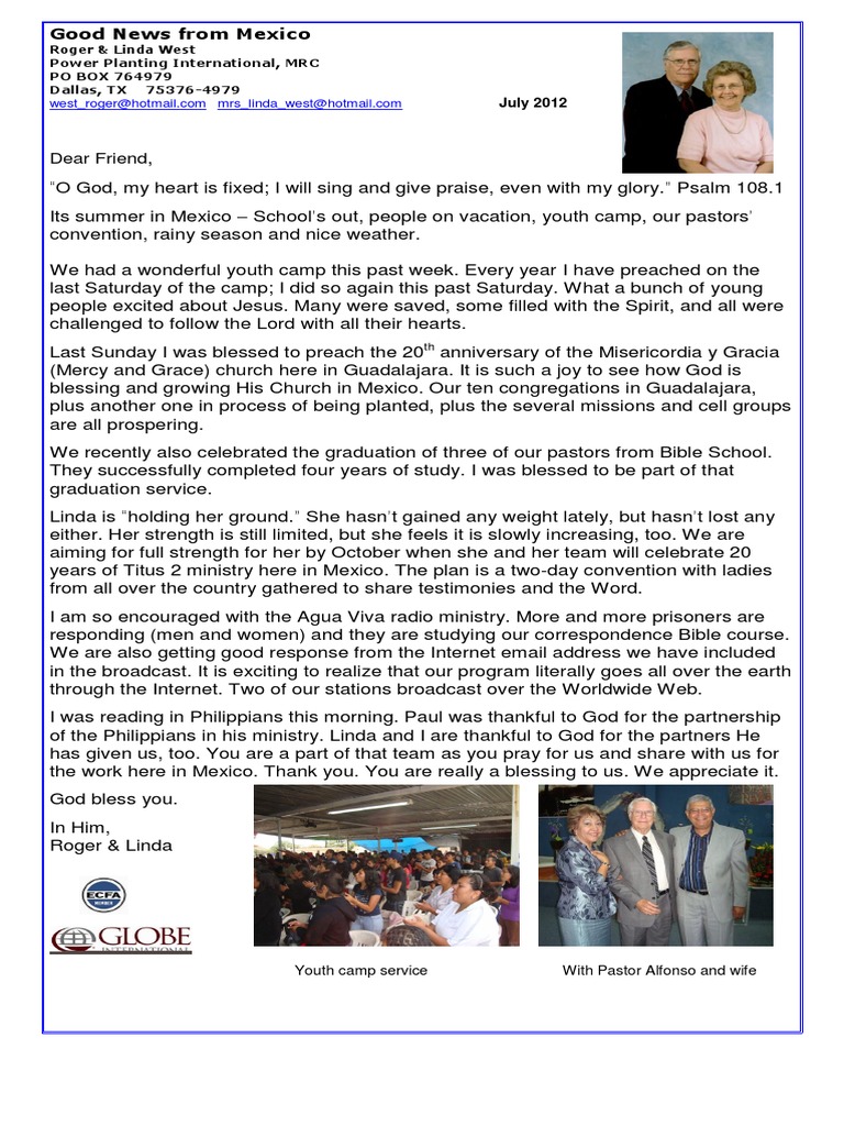 July 2012 Good News Letter | PDF | The Gospel | Ancient Mediterranean ...