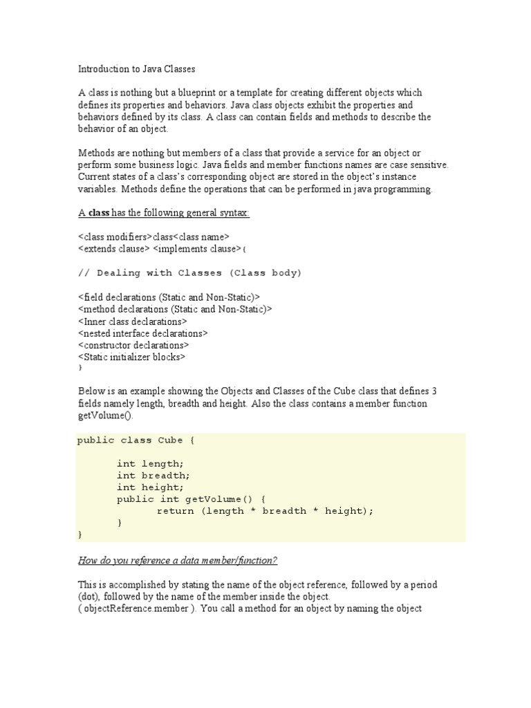 Java Imp Pdf Class Computer Programming Constructor Object