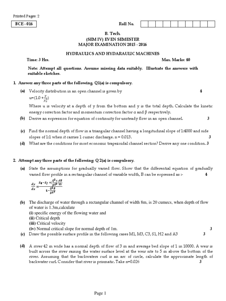 Hydraulic Machines | PDF | Fluid Dynamics | Mechanics