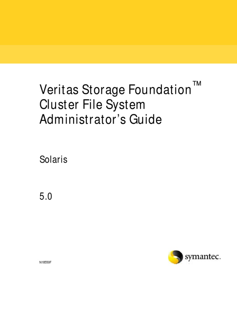 Veritas Cluster File System Administrators Guide Pdf File System Computer Cluster
