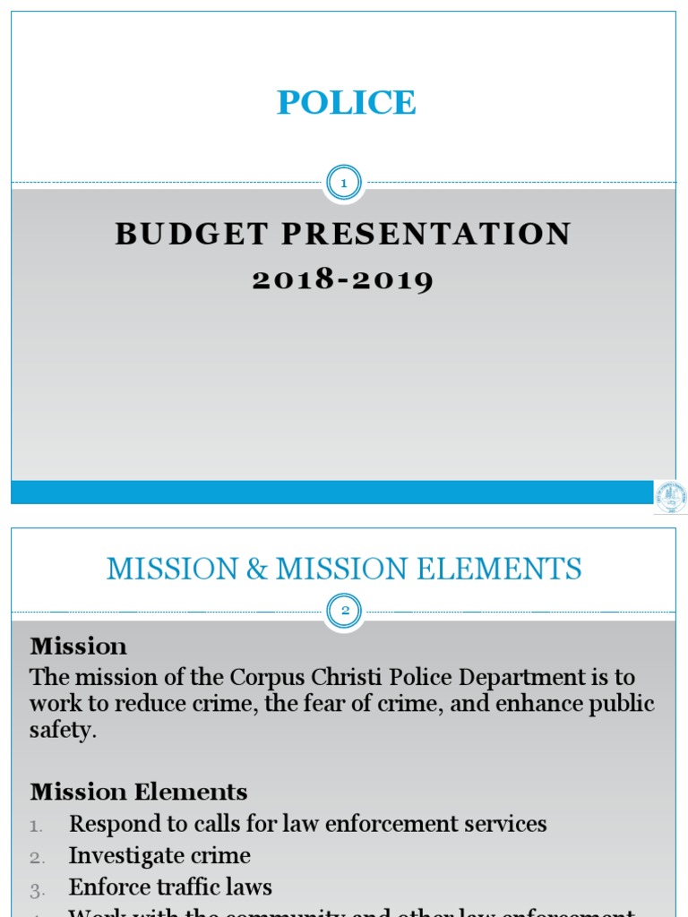 Presentation - Police Department Budget FY 2018-2019 | PDF | Police ...