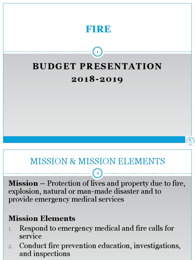 Fire Department Budget FY 2018-2019 | PDF | Public Safety | Emergency ...