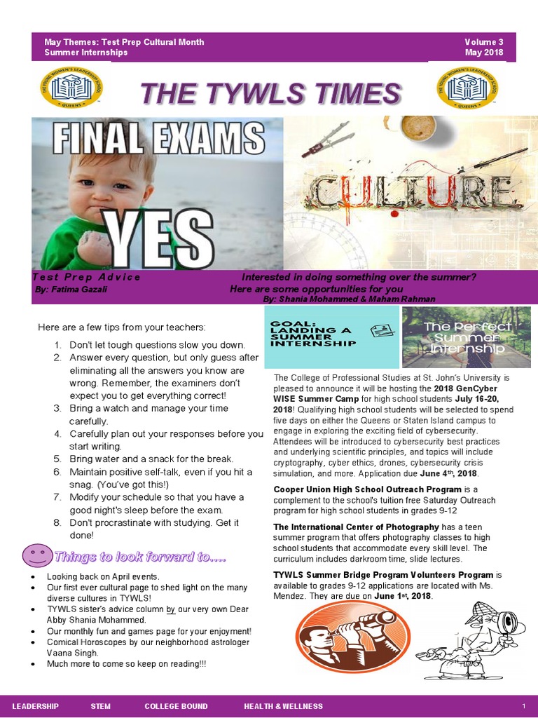 The TYWLS Times - May 2018 Edition | PDF