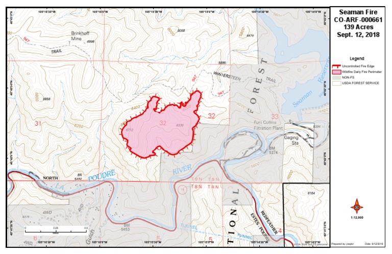 Seaman Fire Perimeter Map | PDF | Wildfire Ecology | Wildfire