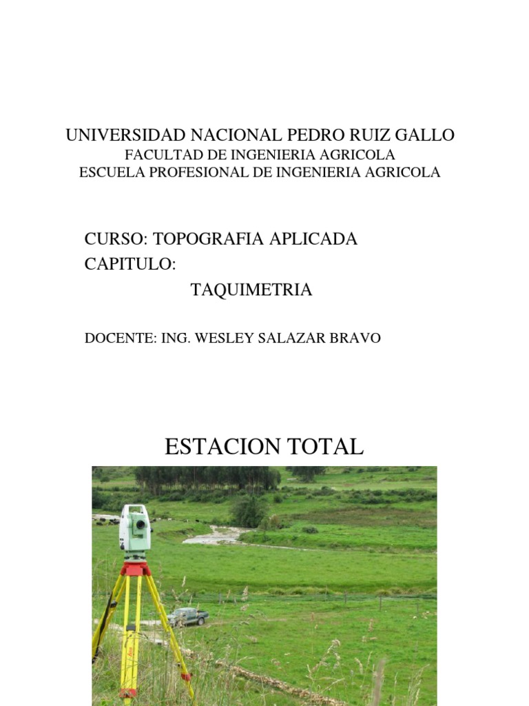 Taquimetria Topografia Aplicada Cap.i | PDF