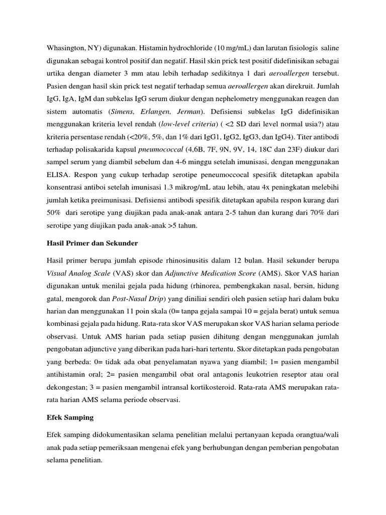 Hasil Primer Dan Sekunder: Visual Analog Scale (VAS) Skor Dan ...