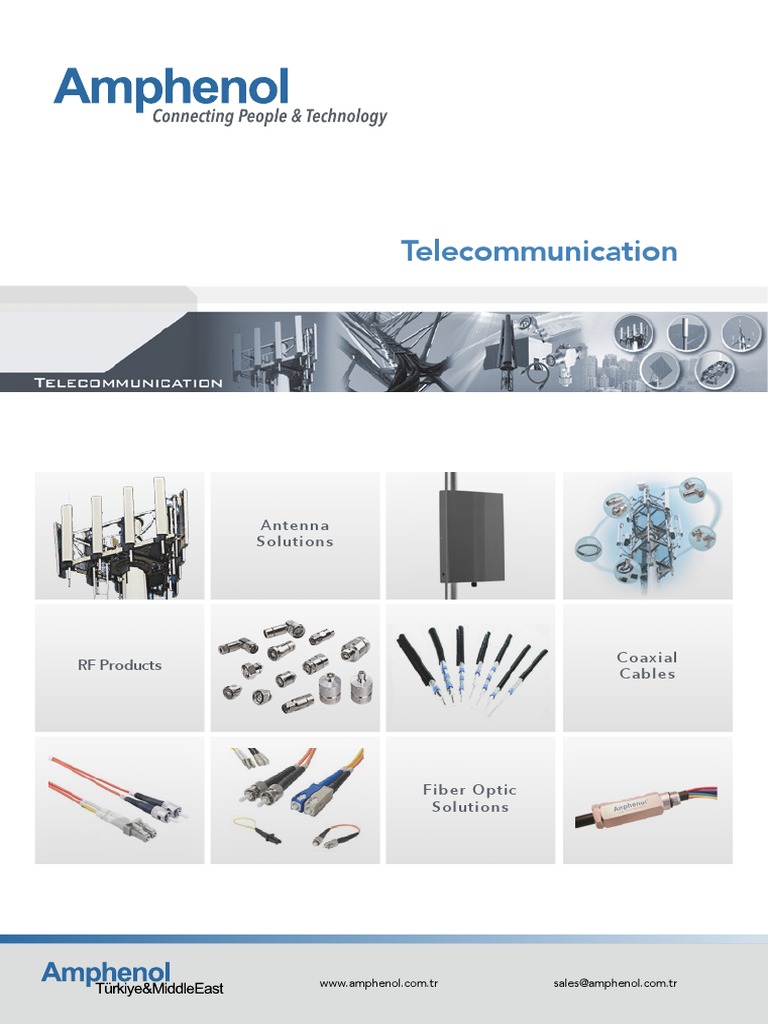 Amphenol Telecommunication Aug2015 | PDF | Coaxial Cable | Antenna (Radio)