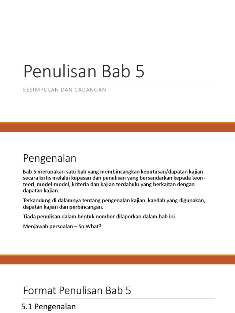 Penulisan Bab 5 | PDF