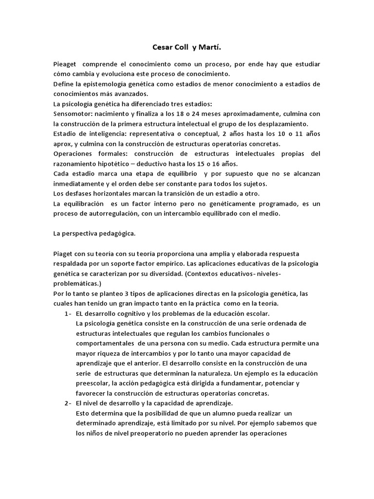 Cesar Coll y Martí | PDF | Aprendizaje | Sicología
