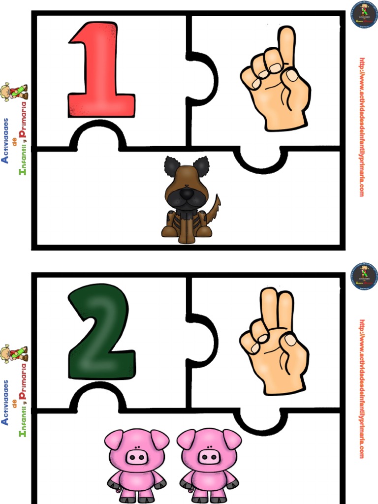 Puzzle Los Numeros Del 1 Al 10-1-5 | PDF