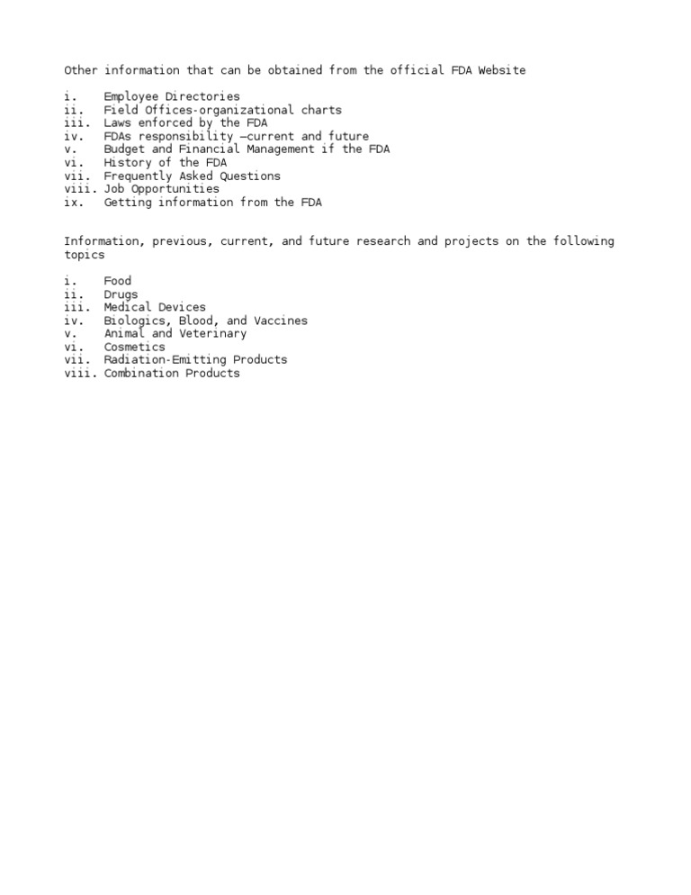 Other Fda Info | PDF