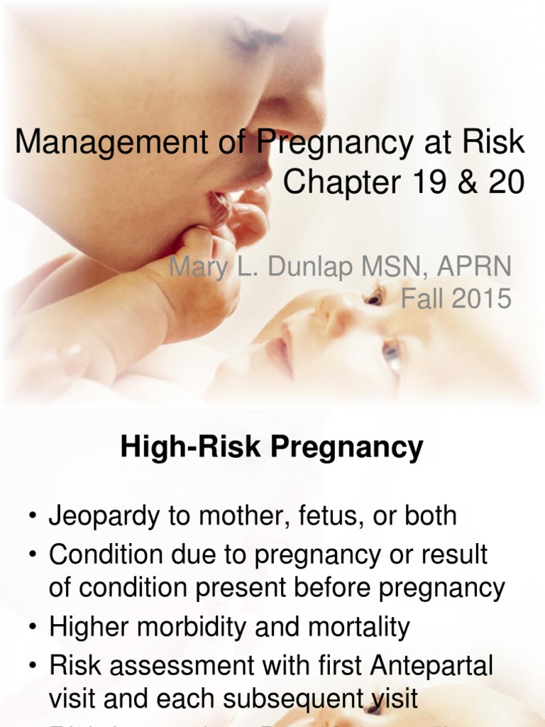 Lecture 2 Chapter19, 20 High Risk Pregnancy 2015 Student's | PDF ...