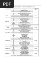 DepEd Order No. 25 S. 2018 School Calendar For School Year 2018 2019 | PDF