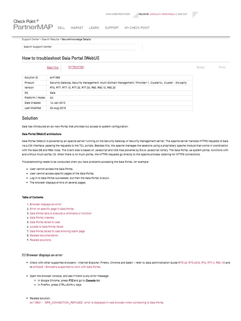 How To Troubleshoot Gaia Portal (WebUI) | PDF | Web Application ... How To Troubleshoot Gaia Portal (WebUI) | PDF | Web Application ...