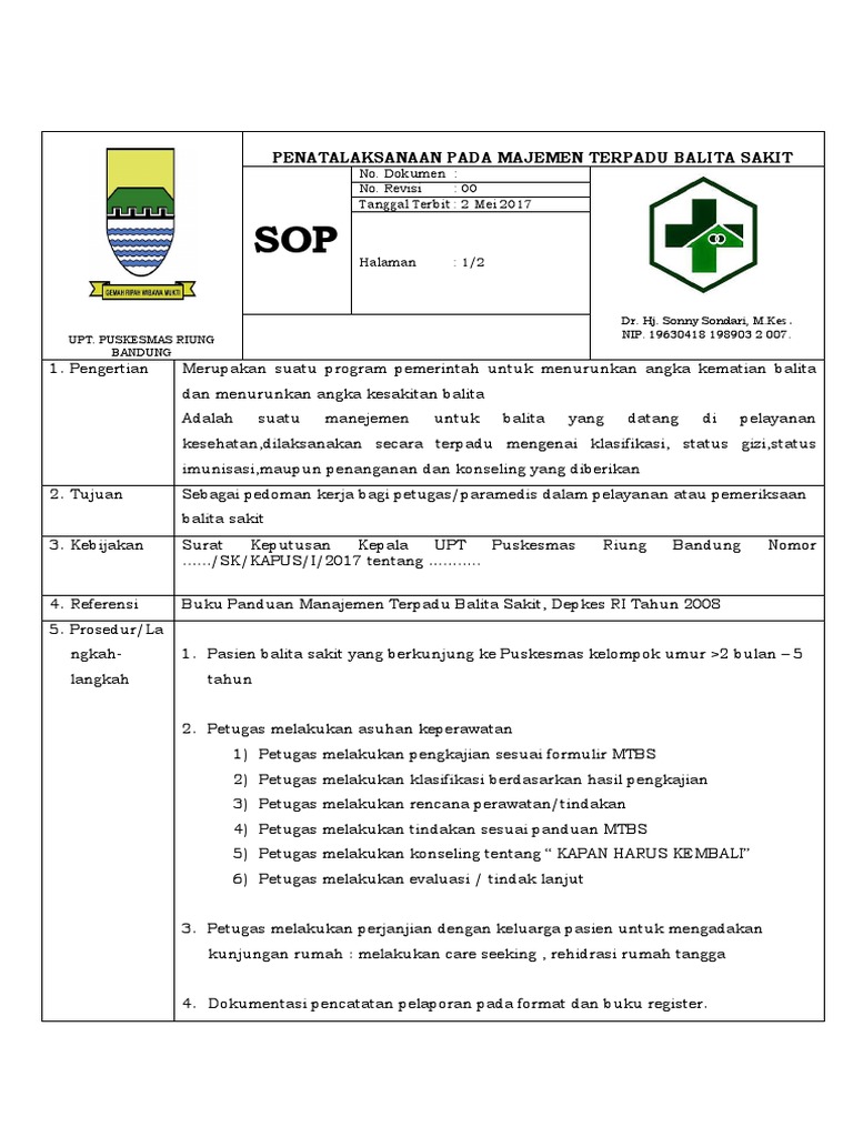 Sop Mtbs - MTBM | PDF