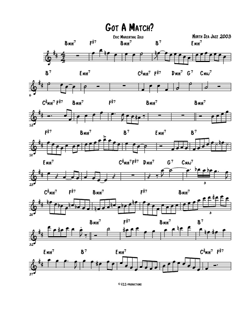 Eric Marienthal - Got A Match | PDF