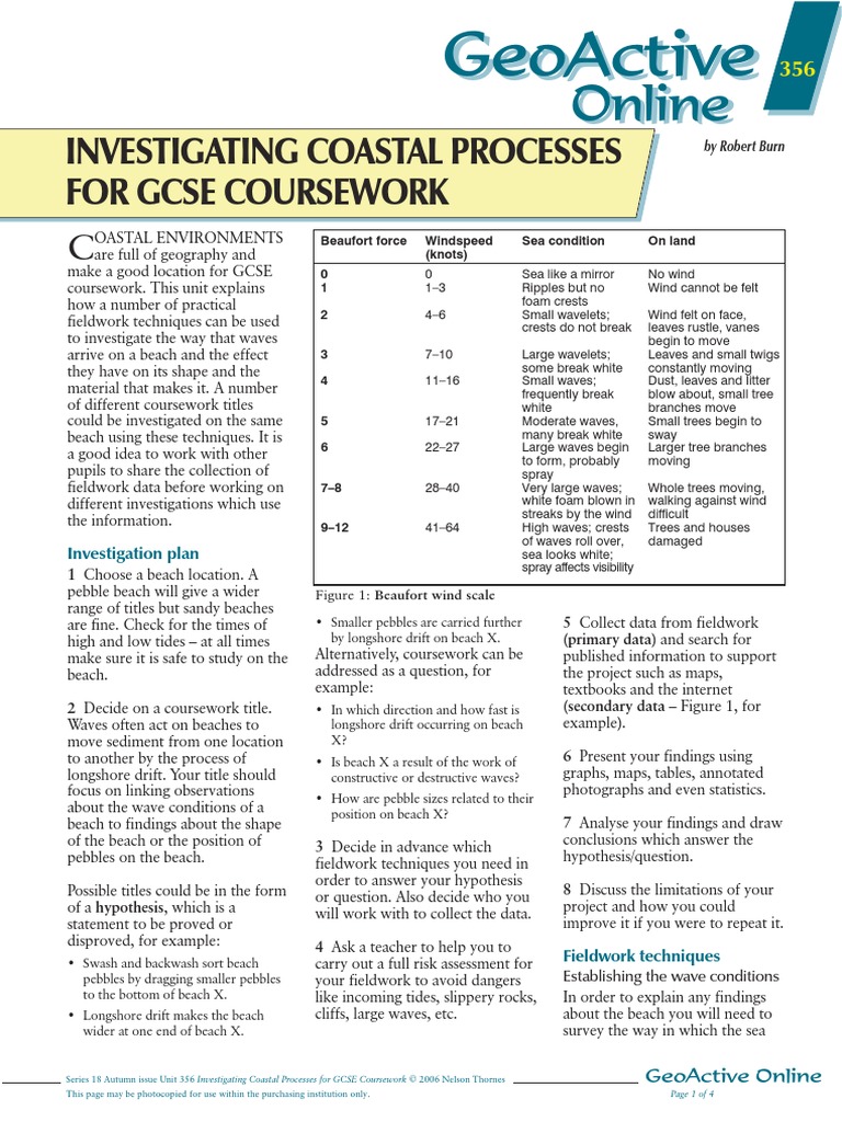 Coastal Fieldwork | PDF | Beach | Physical Geography