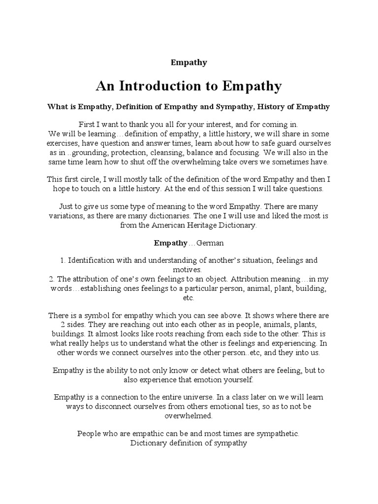 An Introduction To Empathy: What Is Empathy, Definition of Empathy and ...