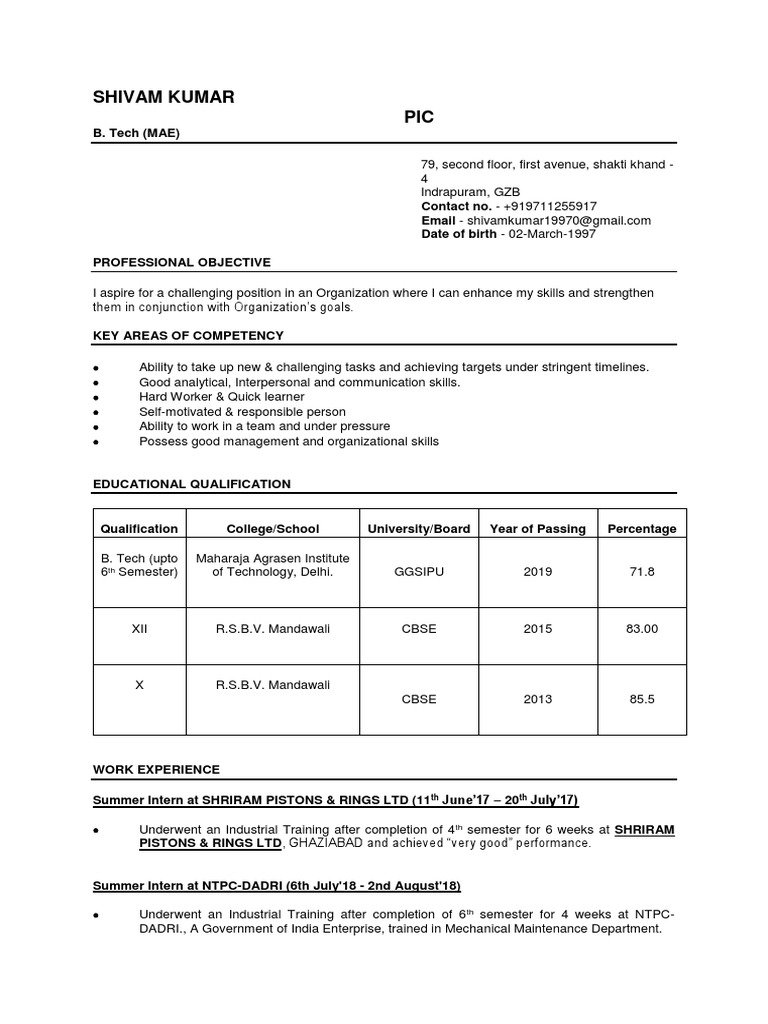 Shivam's Resume | PDF