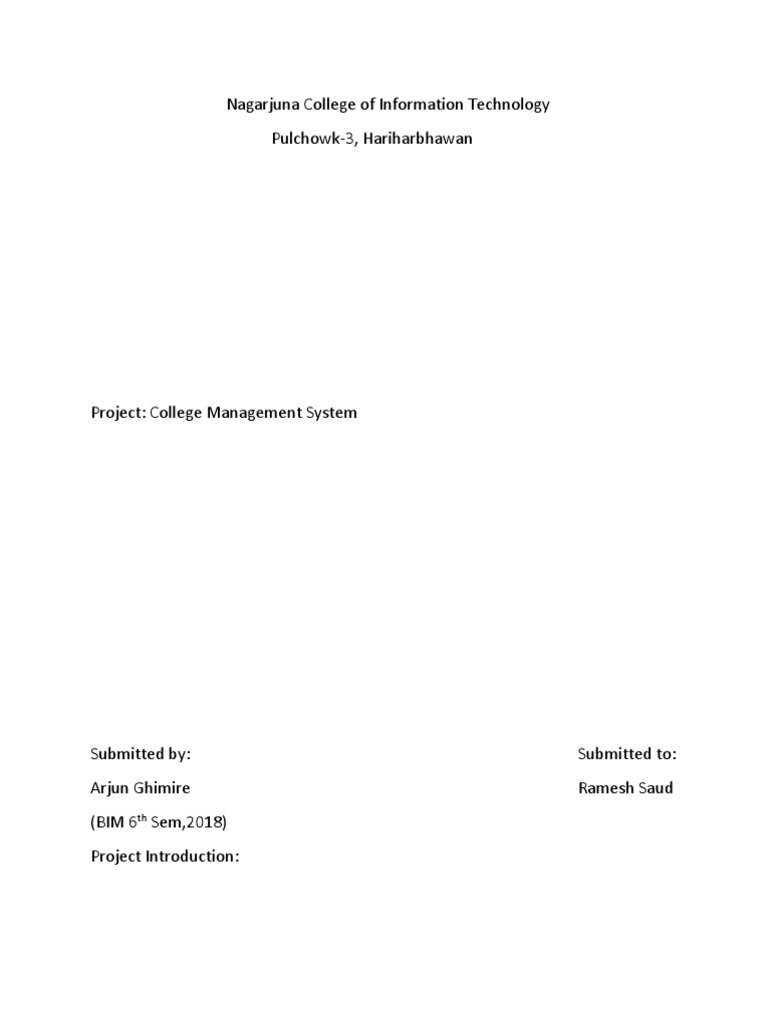 College Management System | PDF