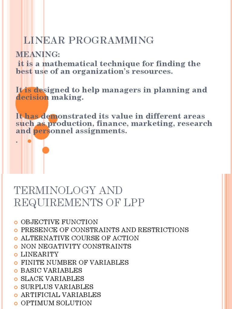 Linear Programming1 | PDF